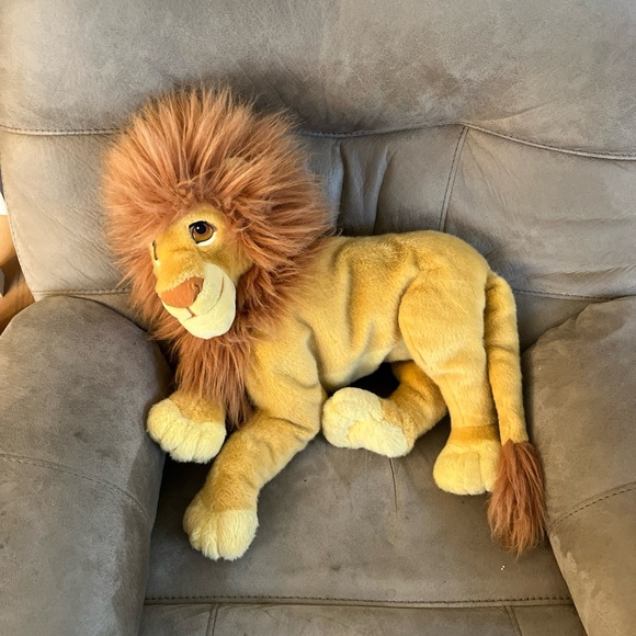 Disney | Toys | Vtg Disney Mattel The Lion King Large Plush Mufasa ...